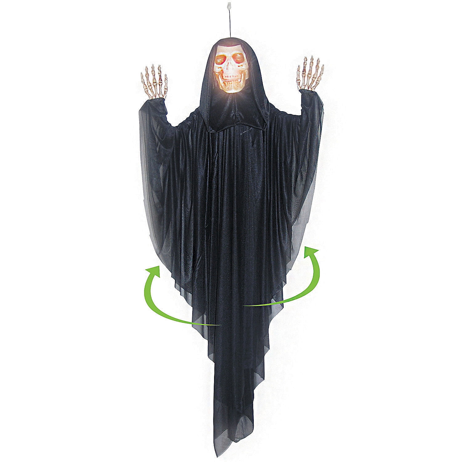 Sunstar Spinning Reaper Light-Up Hanging Halloween Decoration - 60 in ...