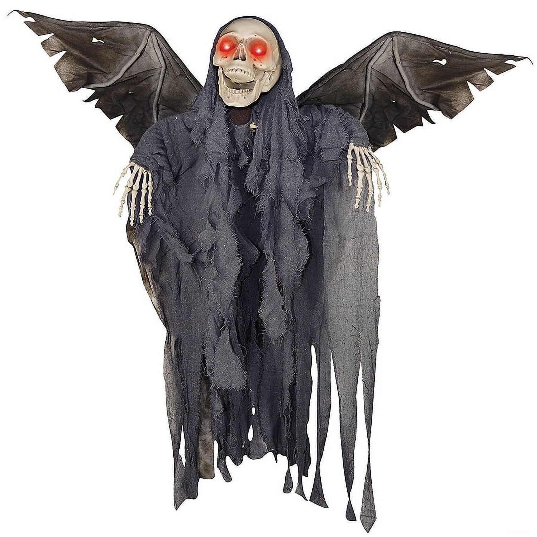 Sunstar Winged Reaper Animated Light-Up Halloween Decoration - 50 in x ...