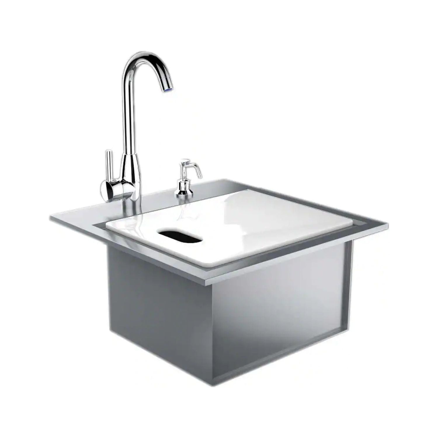 Sunstone Premium Sink With Hot&Cold Water Facet &Cutting Board ...