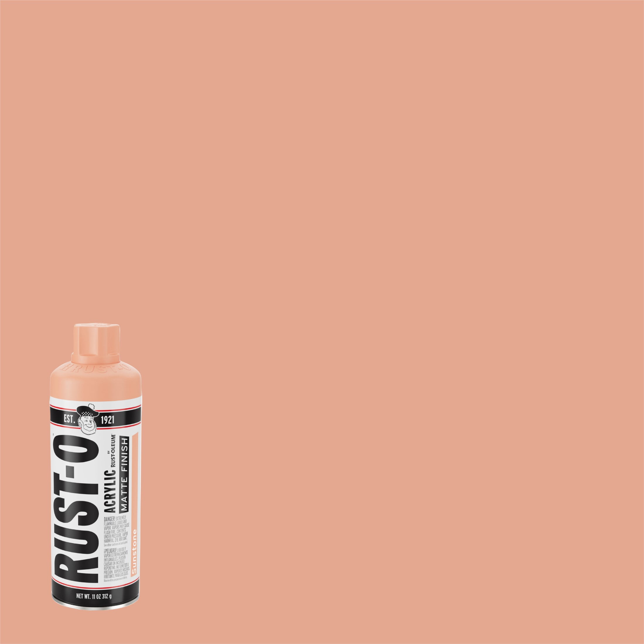 Sunstone, Rust-Oleum Rust-O Acrylic Matte Spray Paint-392213, 11 oz, 6 ...