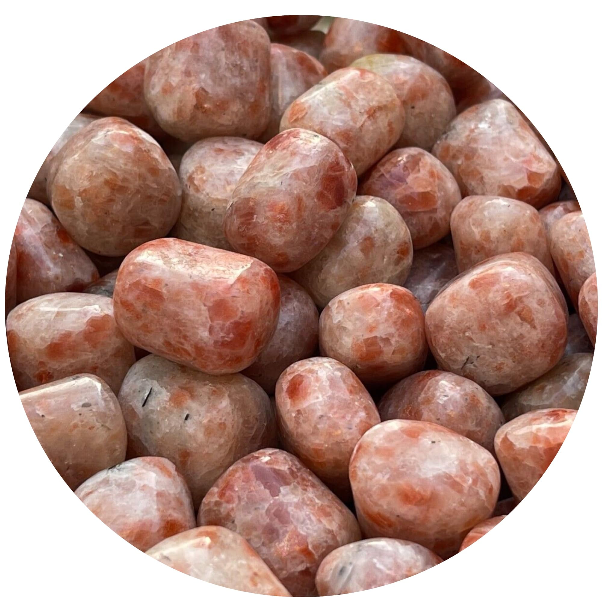Sunstone Tumbled Stones, Polished Sunstone Gemstone, Sunstone Healing ...