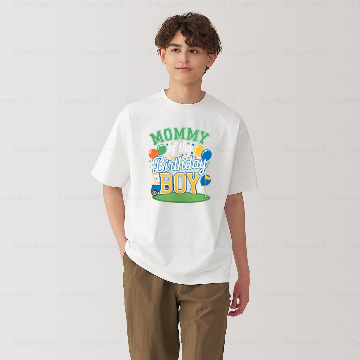 Sunstone9X Mommy of the Birthday Boy T-Shirt with Cute Golf Party Theme, for unisex up to 5XL ...