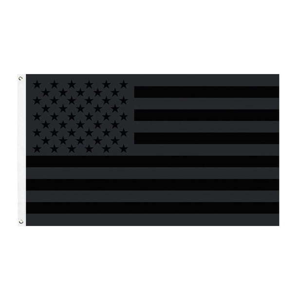 Sunstrider Black American Flag 3x5 Ft All Black US Flag Banner with ...