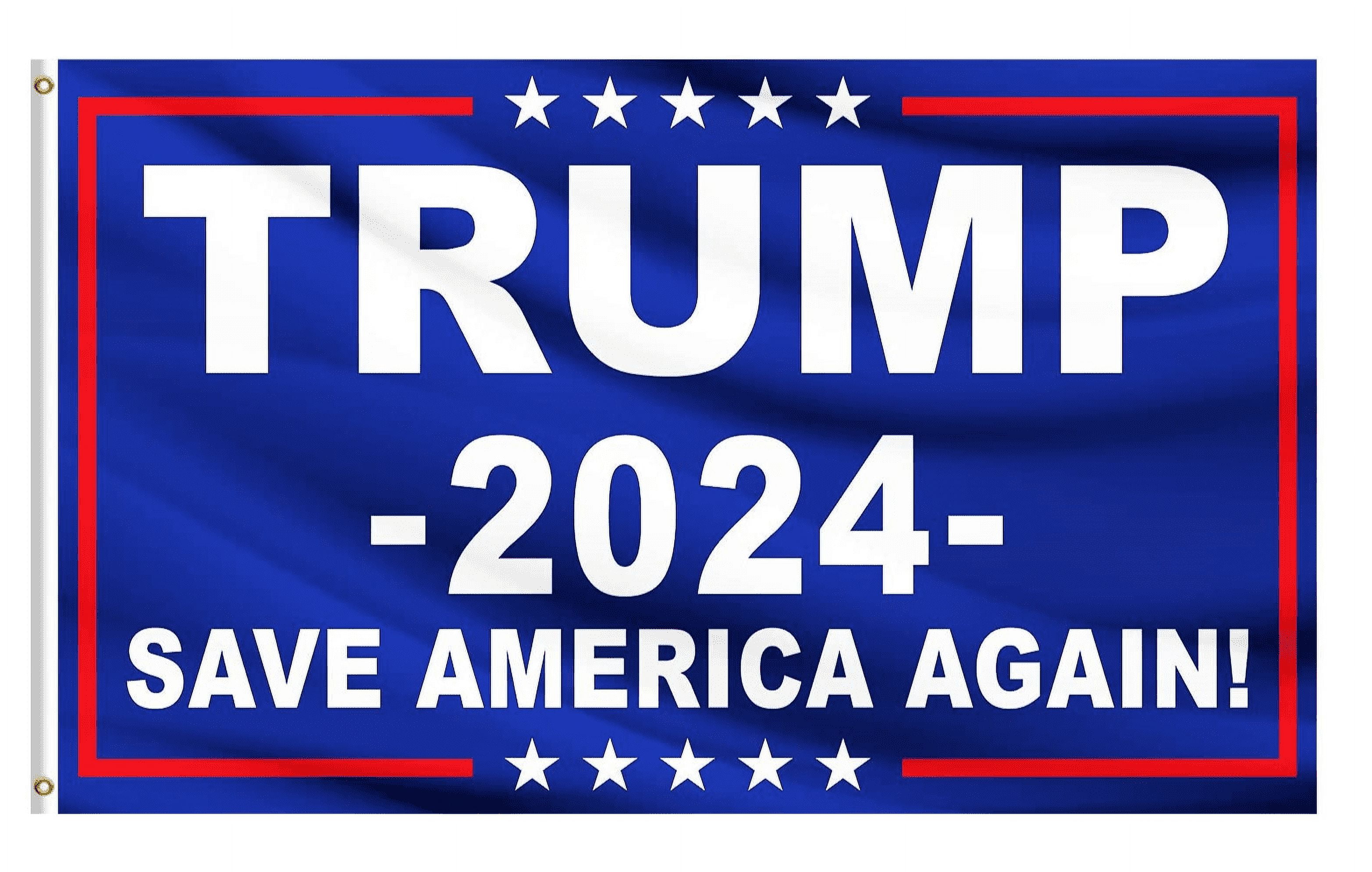 Sunstrider Heavy Duty Trump 2024 Save America Again Flag Banner, Indoor ...