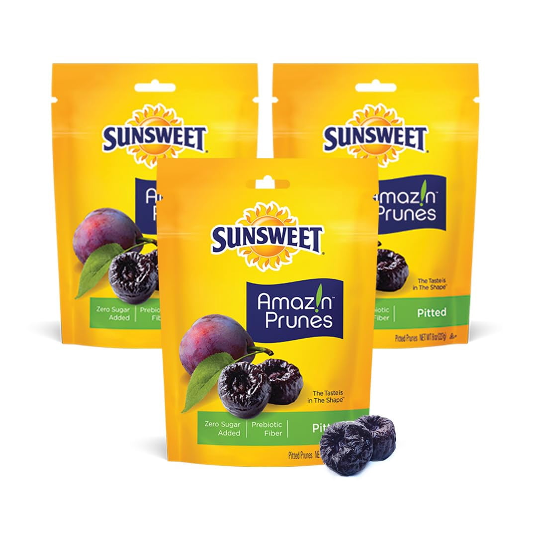 Sunsweet Amazin' Pitted Prunes RRF12 - Dried Prunes Pitted Unsweetened ...