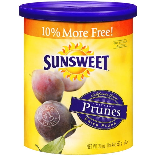 Sunsweet Bite Size Pitted Prunes Dried Plums Bonus Pack, 20 Oz ...