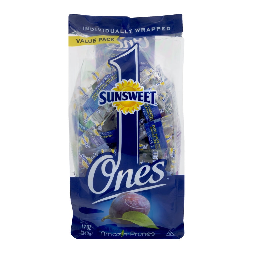 Sunsweet Ones Single Wrapped Dried Prunes Value Pack, 12 Oz - Walmart.com