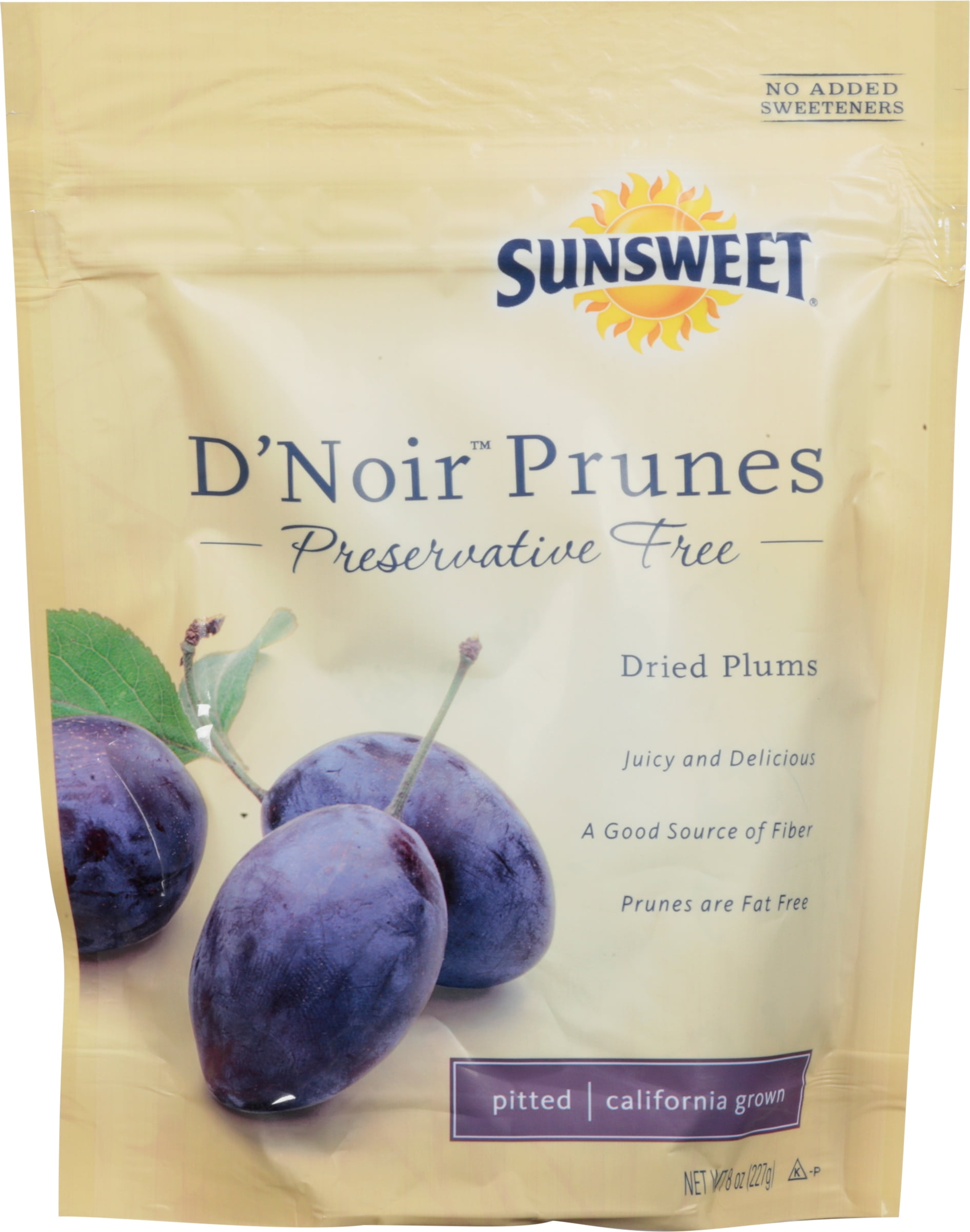 Sunsweet D'Noir Pitted Prunes, Juicy and Delicious, Good Source of ...
