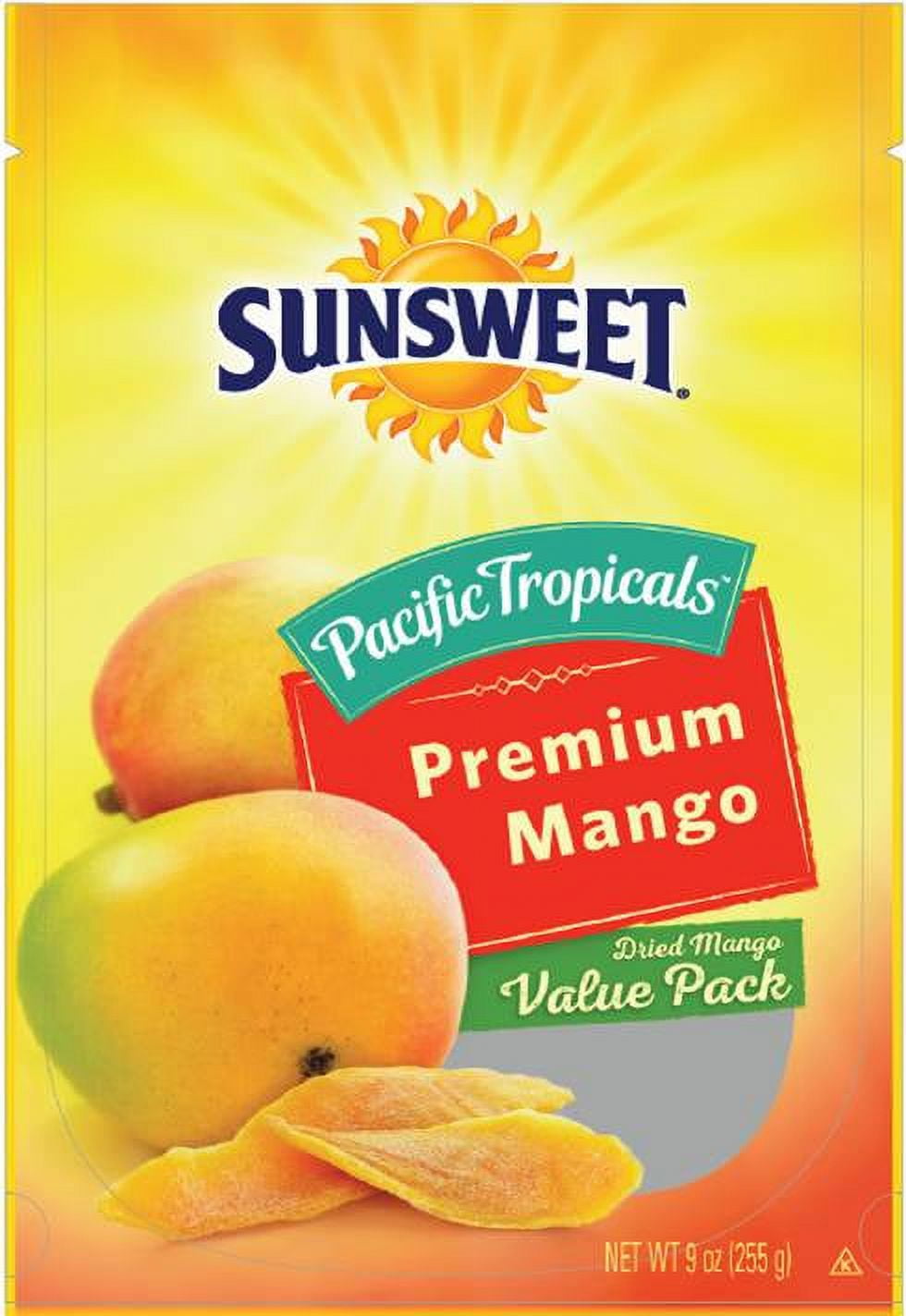 Sunsweet Premium Dried Mango, Value Pack, 9 Oz - Walmart.com