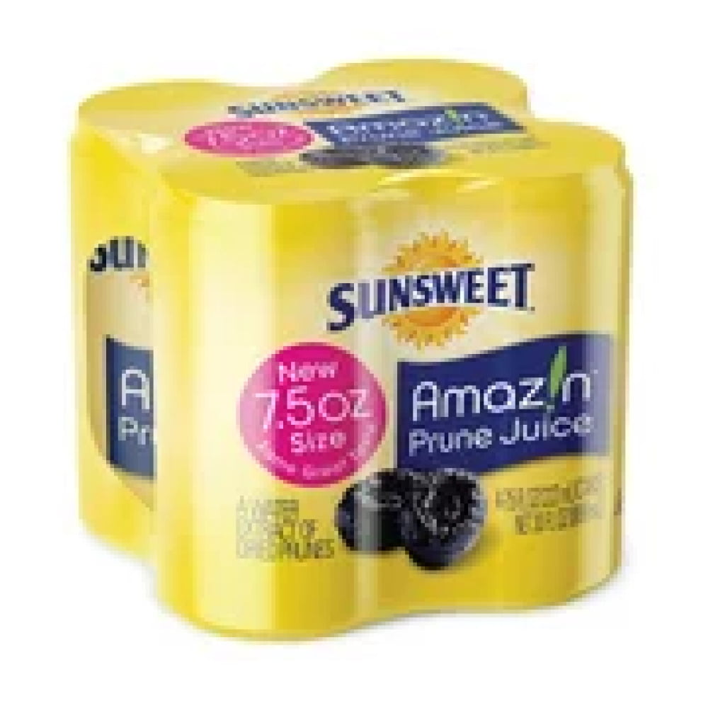 Sunsweet Prune Juice, Canned Prune Juice, 7.5 oz Cans, Pack of 2 ...