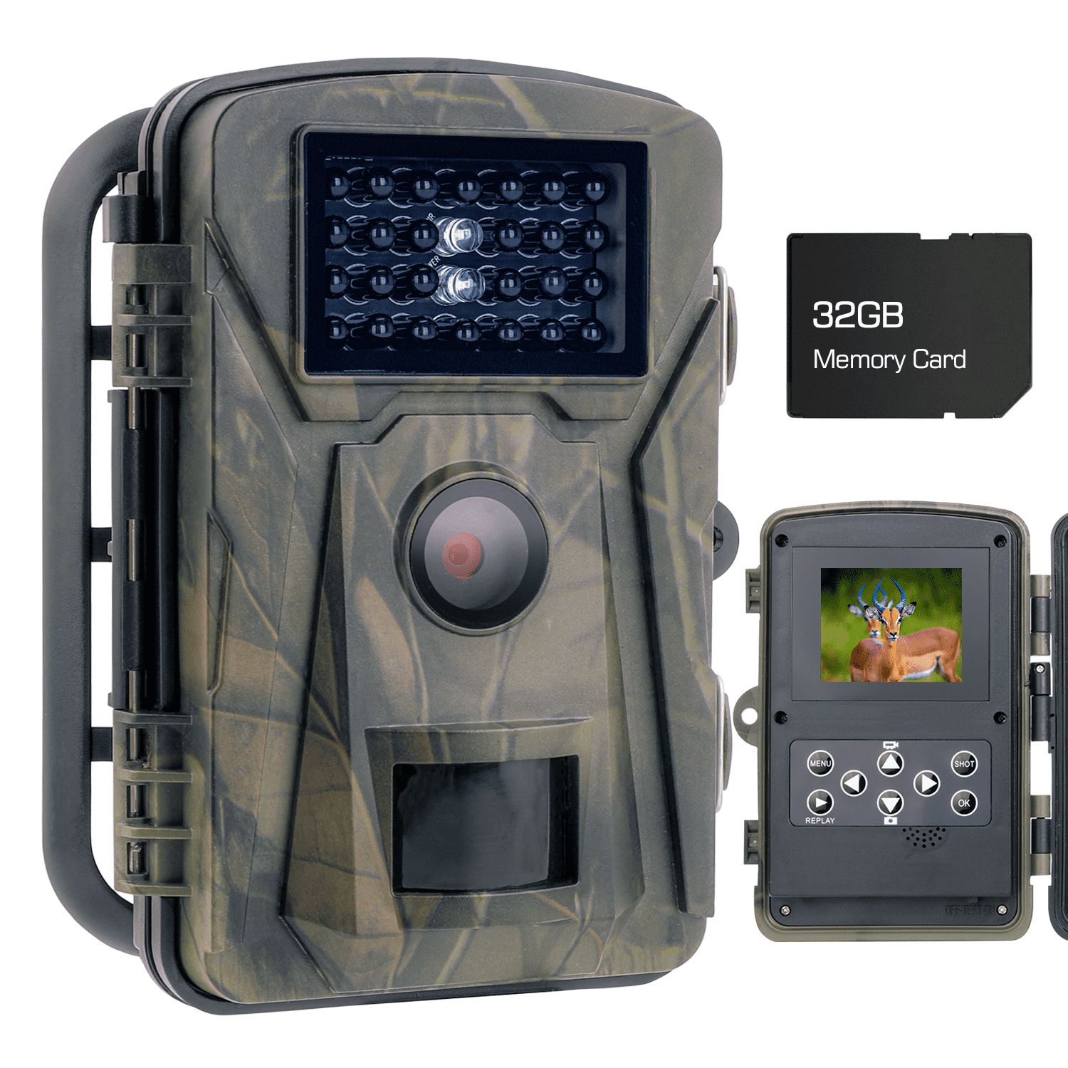 SuntekCam Basic Hunting Trail Camera 36MP 4K with 32GB SD Card IP65 ...