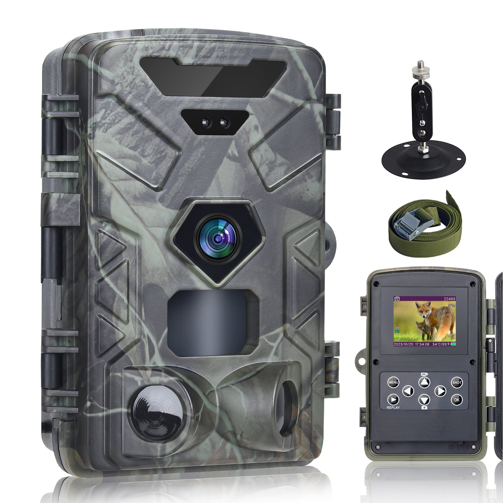 SuntekCam Hunting Trail Camera 36MP 4K with 32GB Micro SD Card IP65 ...