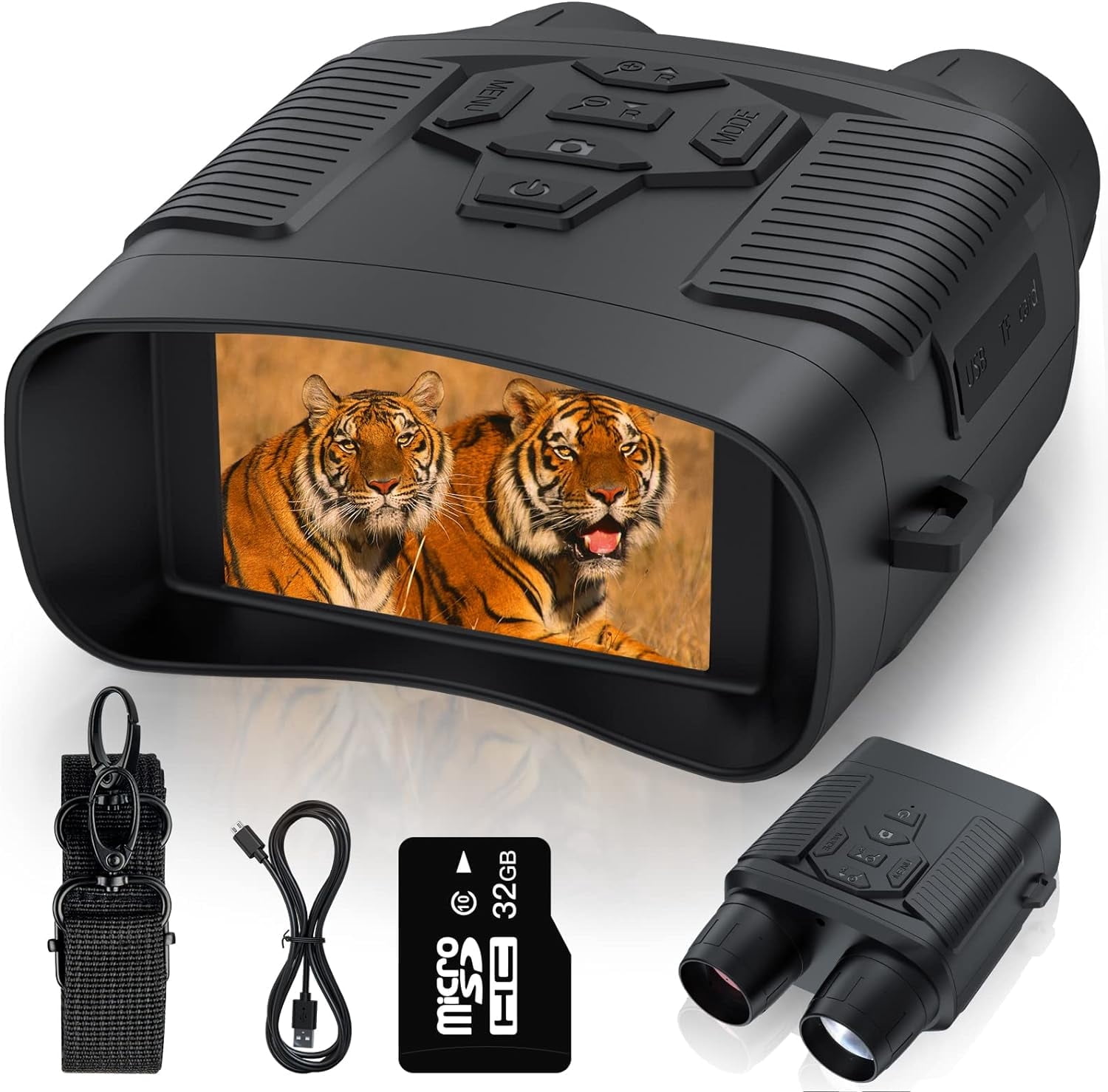 SuntekCam Night Vision Goggles, 24MP/1080P, 5x Zoom, 32GB SD Card ...