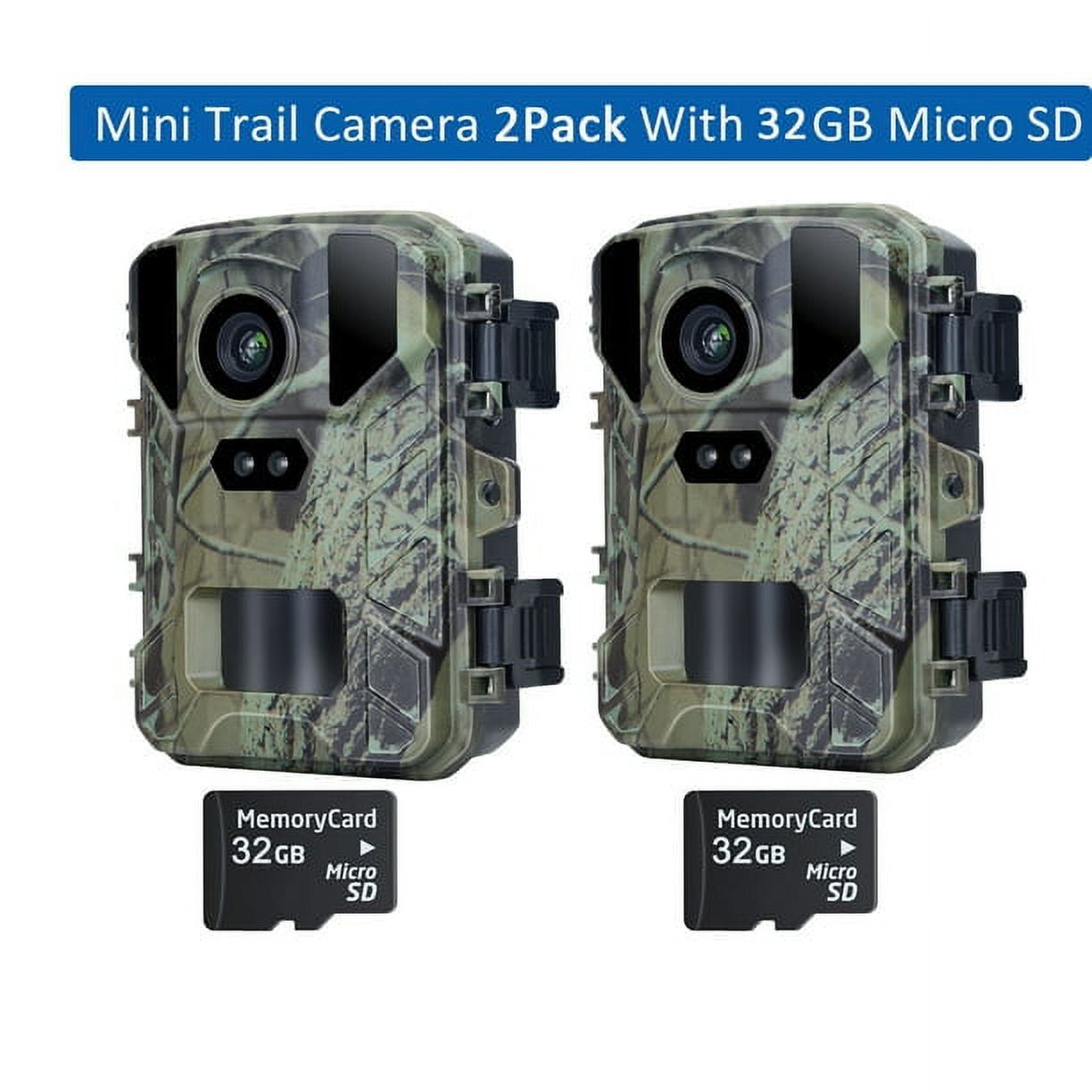SuntekCam Mini Hunting Trail Camera 2 Pack, 48MP/4K HD, 32GB SD Card ...