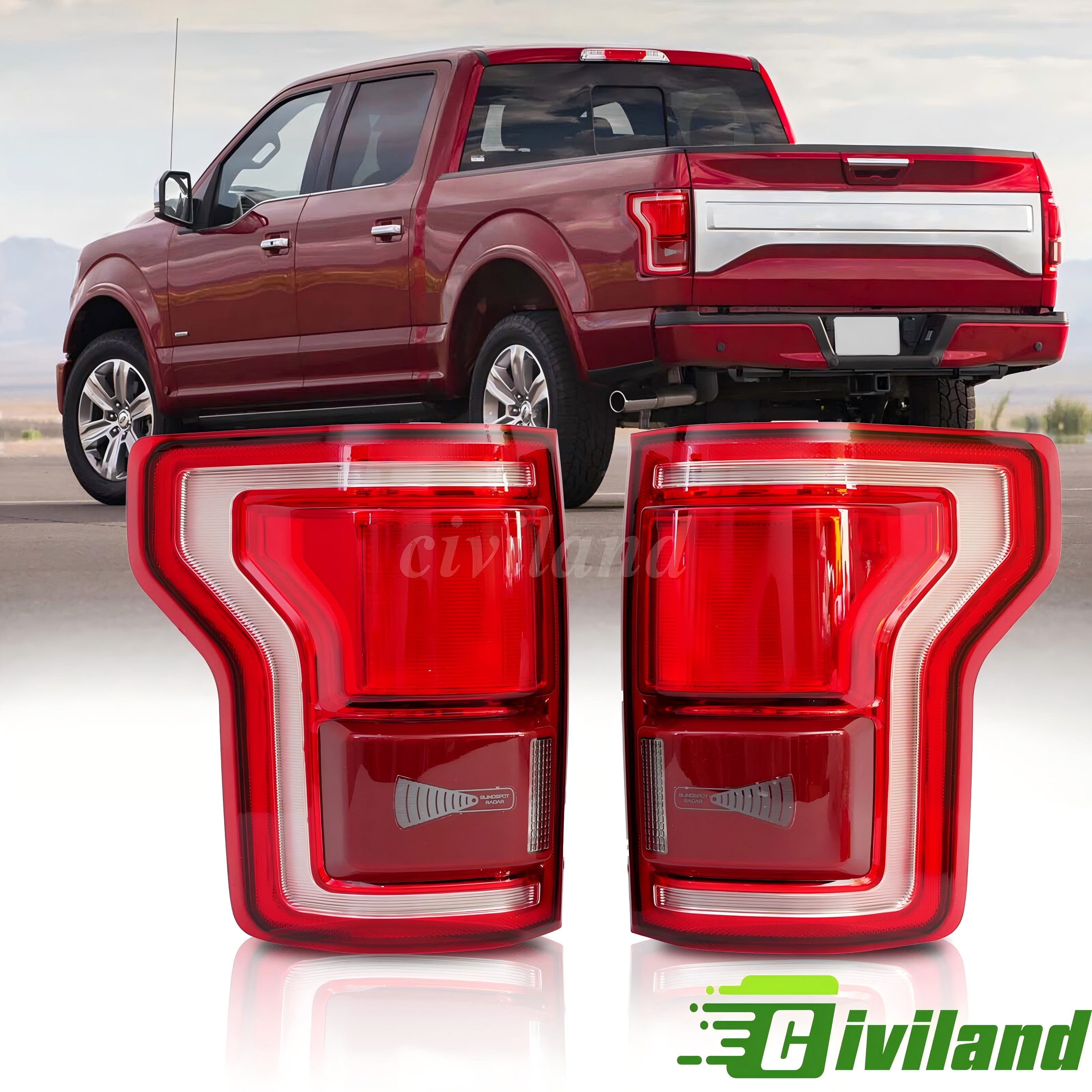 Sunthon LED Tail Lights For 2015-2017 Ford F150 F-150 w/Blind Spot Pair ...
