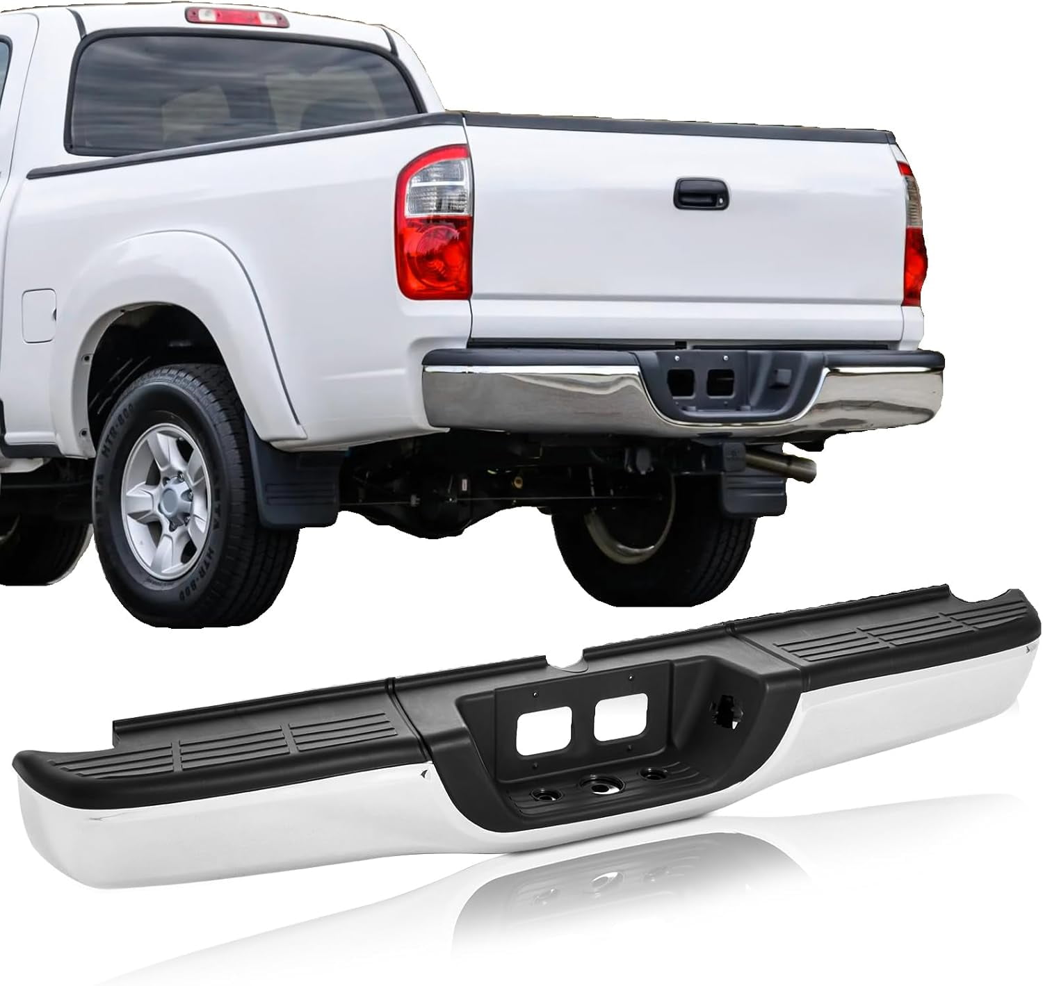 Sunthon Rear Bumper Assembly Compatible with 2000 2001 2002 2003 2004 2005 2006 Toyota Tundra ...