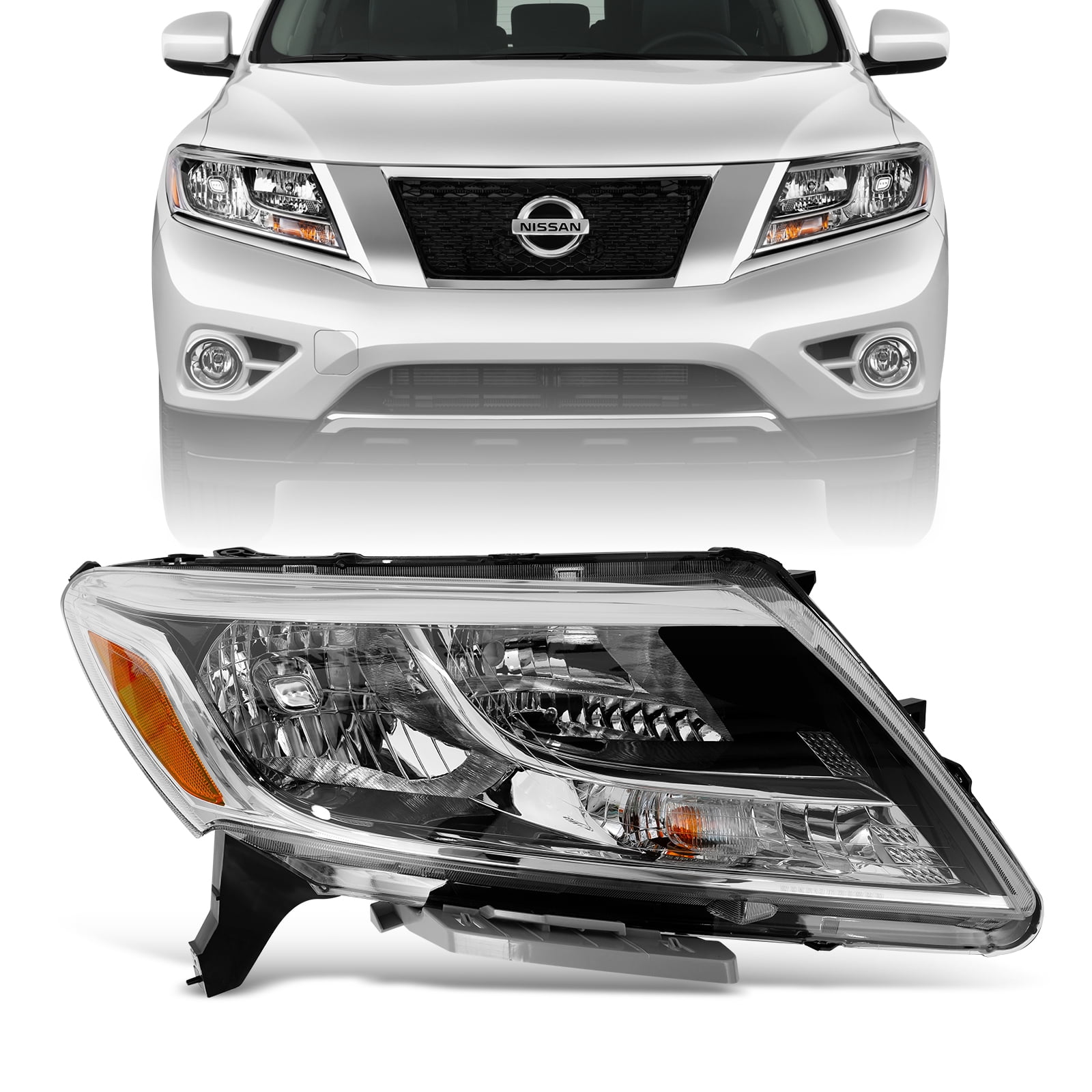 Sunthon for 2013-2016 Nissan Pathfinder Headlights Halogen Headlamps ...