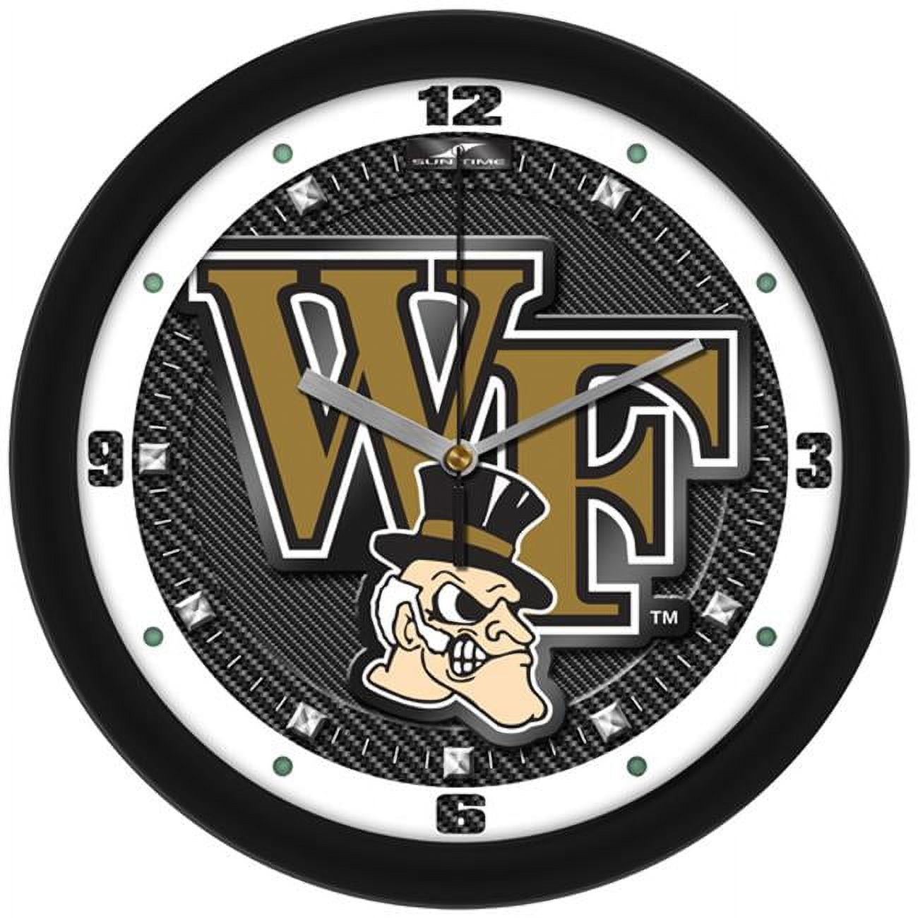 Suntime ST-CO3-WFD-CFCLOCK Wake Forest Demon Deacons-Carbon Fiber ...