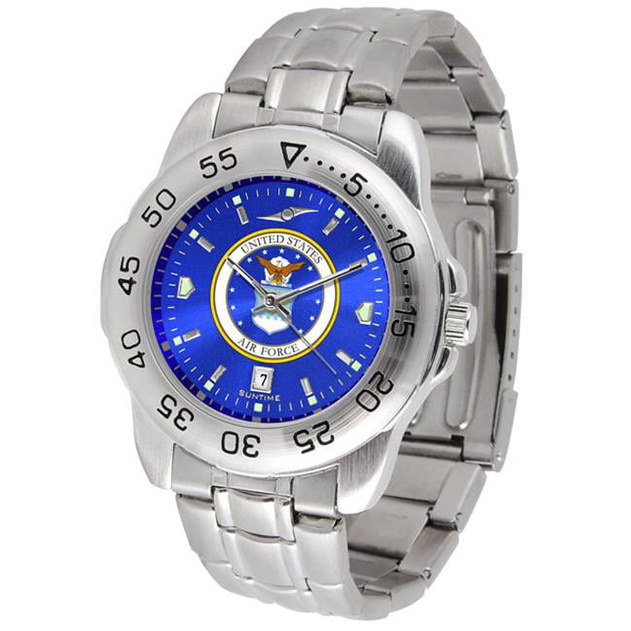 Suntime ST-MIL-AIR-SPORTM-A US Air Force-Sport Steel AnoChrome Watch ...