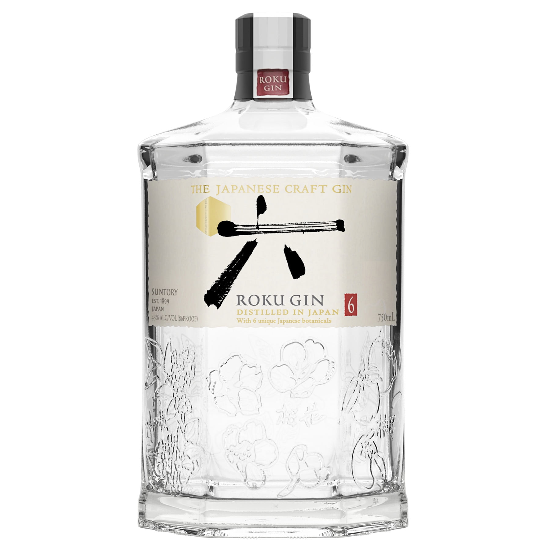 Suntory Roku Dry Gin, 750 ml Bottle, 43% ABV - Walmart.com