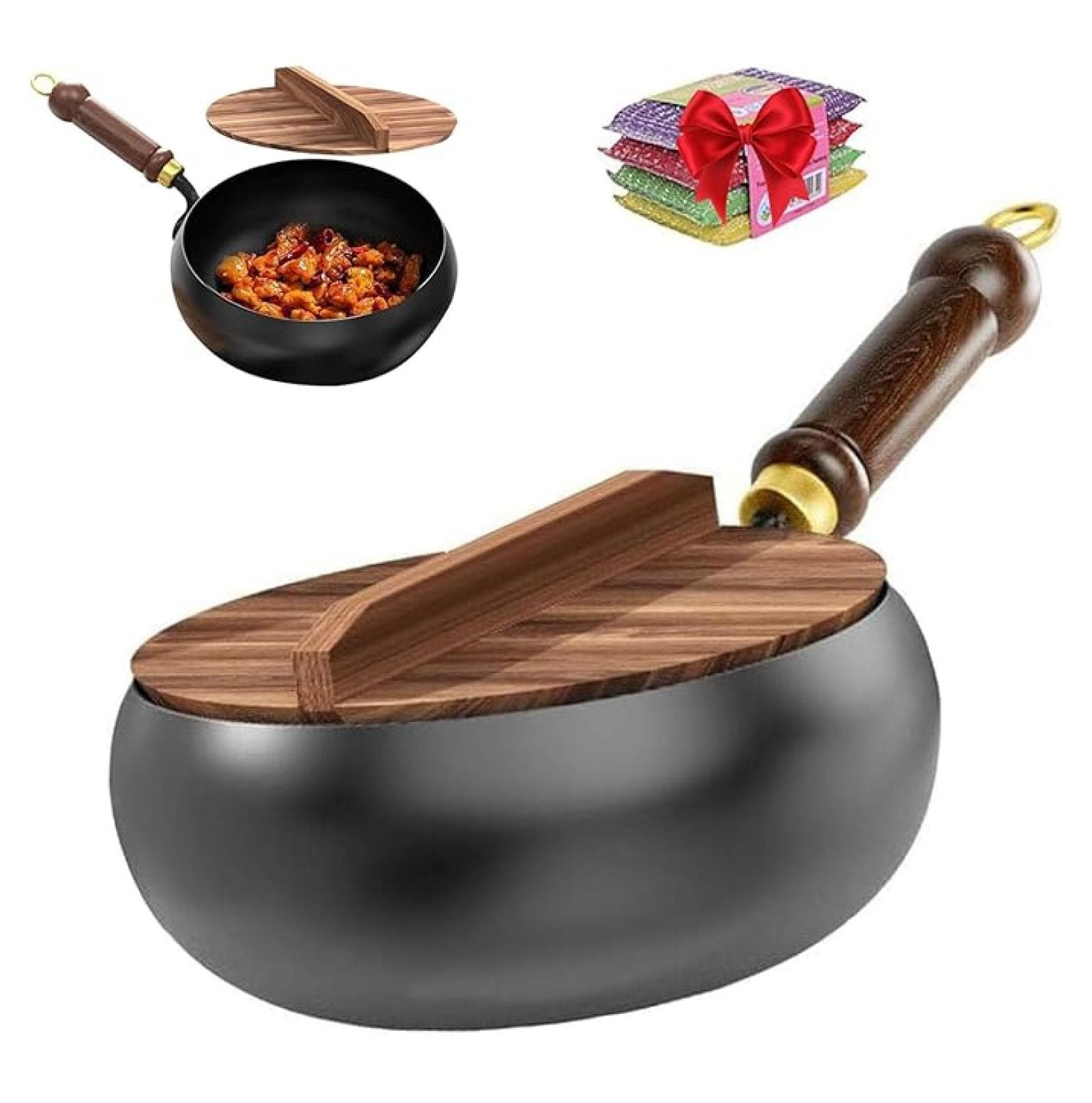 Suntuup Japanese Iron Pan, 9.45 Inch Hand-Forged Non-Stick Iron Pan ...