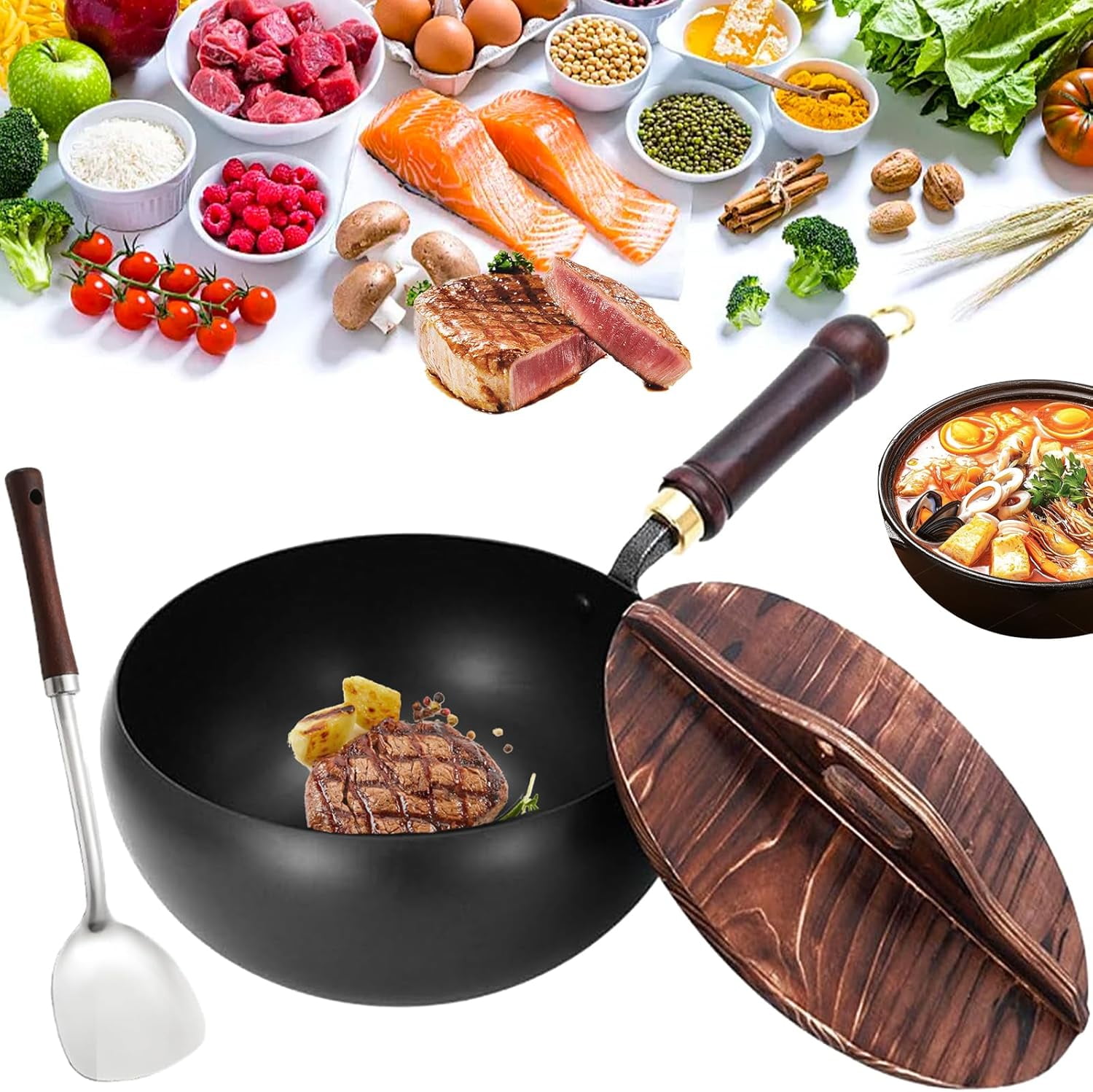 Suntuup Japanese Iron Pan, Uncoated Iron Pan, 9.45 Inch Suntuup ...