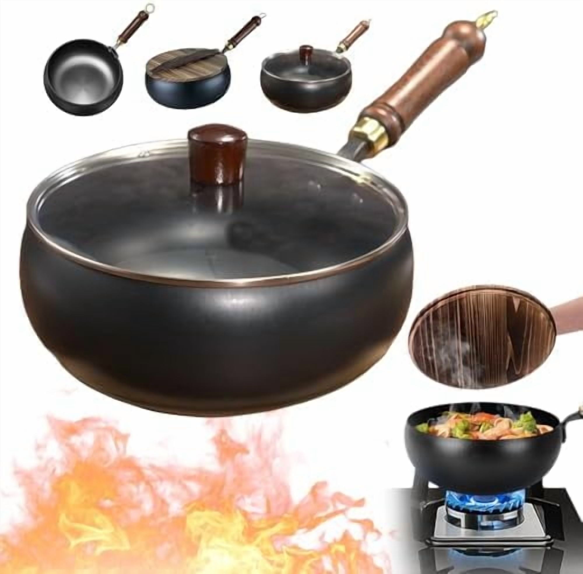 Suntuup Japanese Iron Pan, Uncoated Thick Iron Pot, Suitable for Pots ...