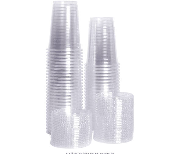 Sunup packaging [10 oz. - 500 Count Clear Plastic Cups With Lids ...