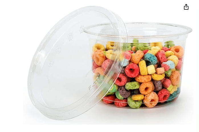 Sunup packaging 16 oz. Ultra Clear Recycled PET Plastic Round Deli ...