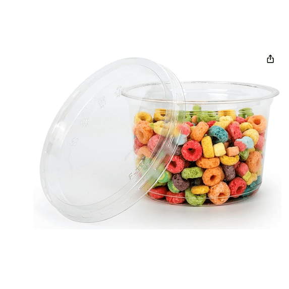 Sunup packaging 16 oz. Ultra Clear Recycled PET Plastic Round Deli ...