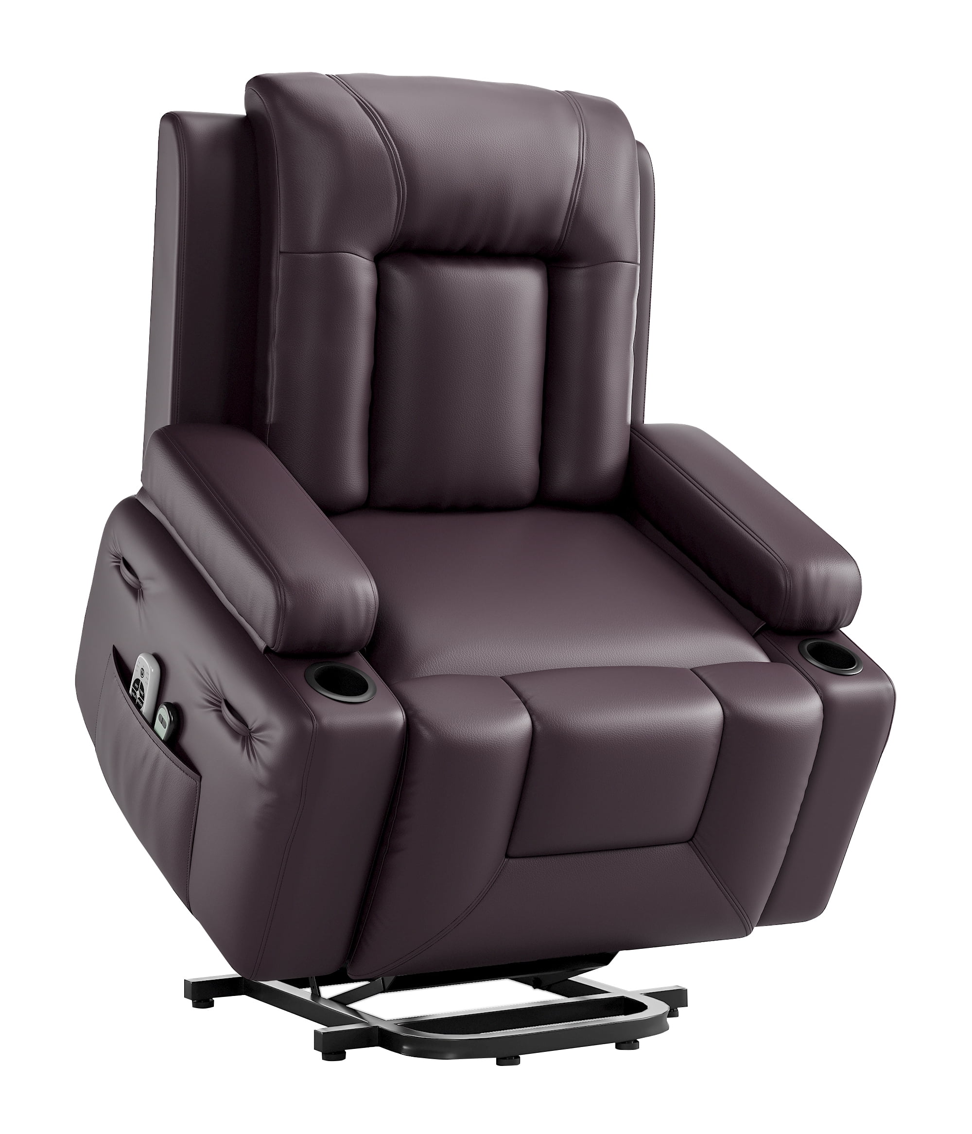 Sunvasagoo Power Lift Recliner Chair with Massage & Heat, PU Leather ...