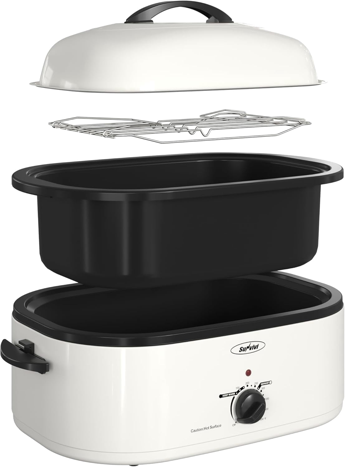 Sunvivi 18-Quart Roaster Oven with Self-Basting Lid, Electric Turkey ...