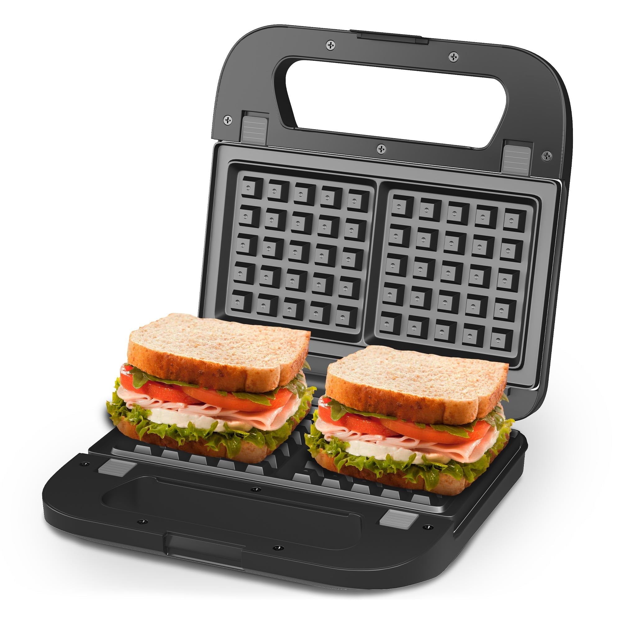 Sunvivi 3 in 1 Electric Sandwich Maker, Panini Press Grill and Waffle ...