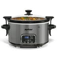 Sunvivi 4QT Digital Slow Cooker, Programmable Crock Pot with Locking ...