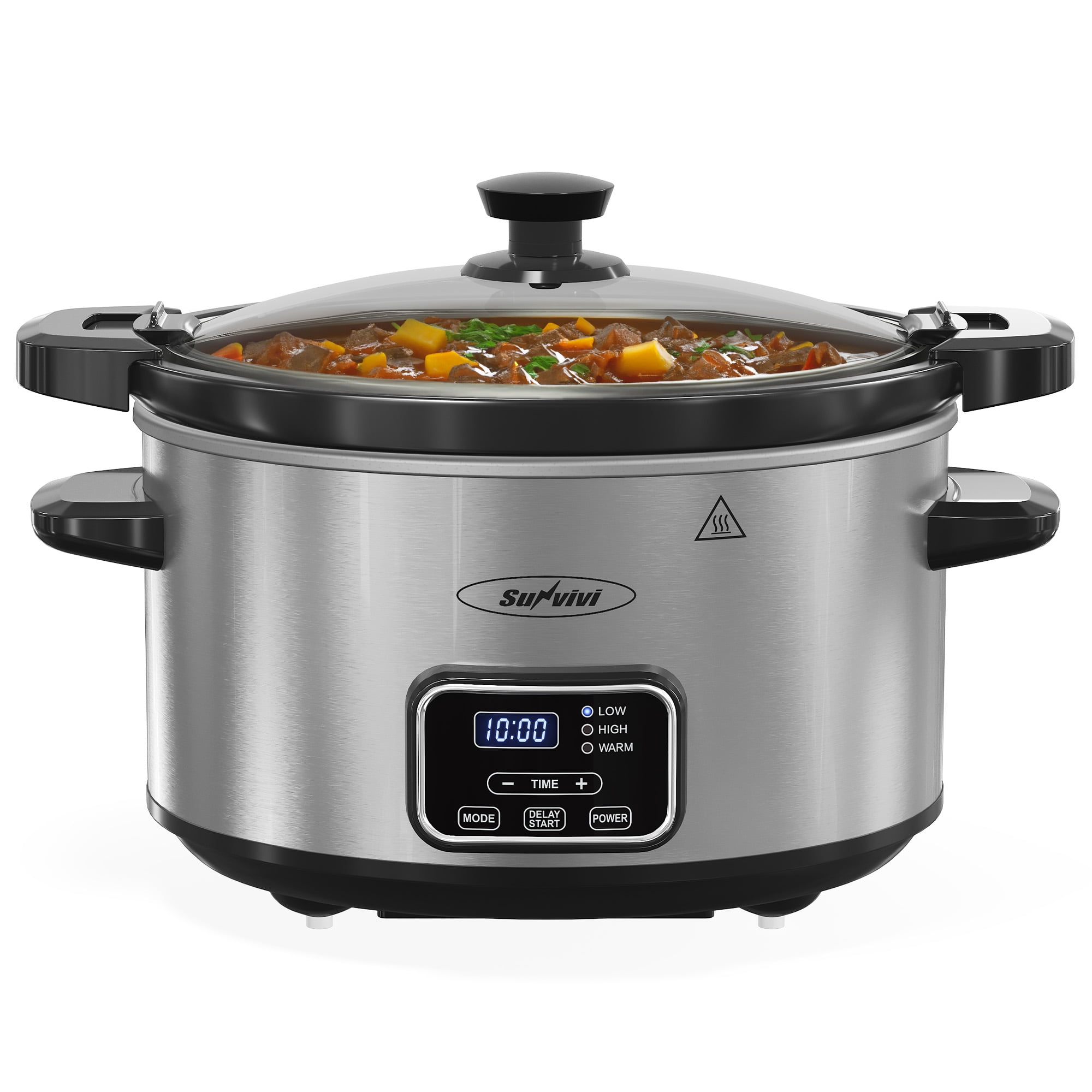 Sunvivi, 4 QT Slow Cooker, Programmable with Locking Lid - Walmart.com