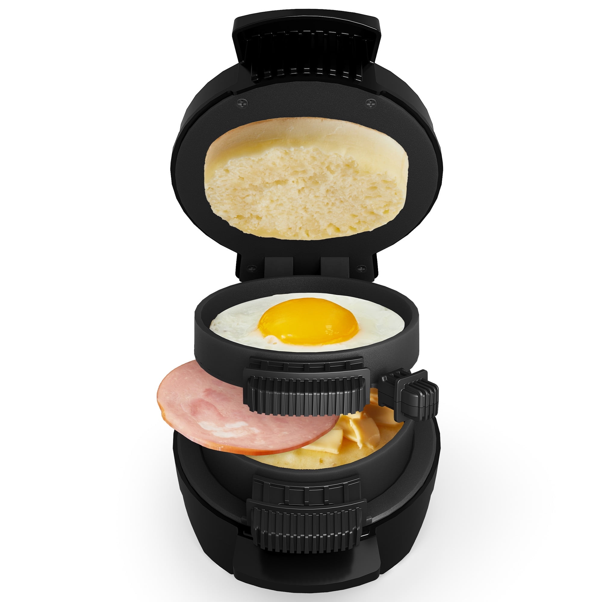 Sunvivi Breakfast Sandwich Maker with Egg Cooker Ring and Non-Stick ...