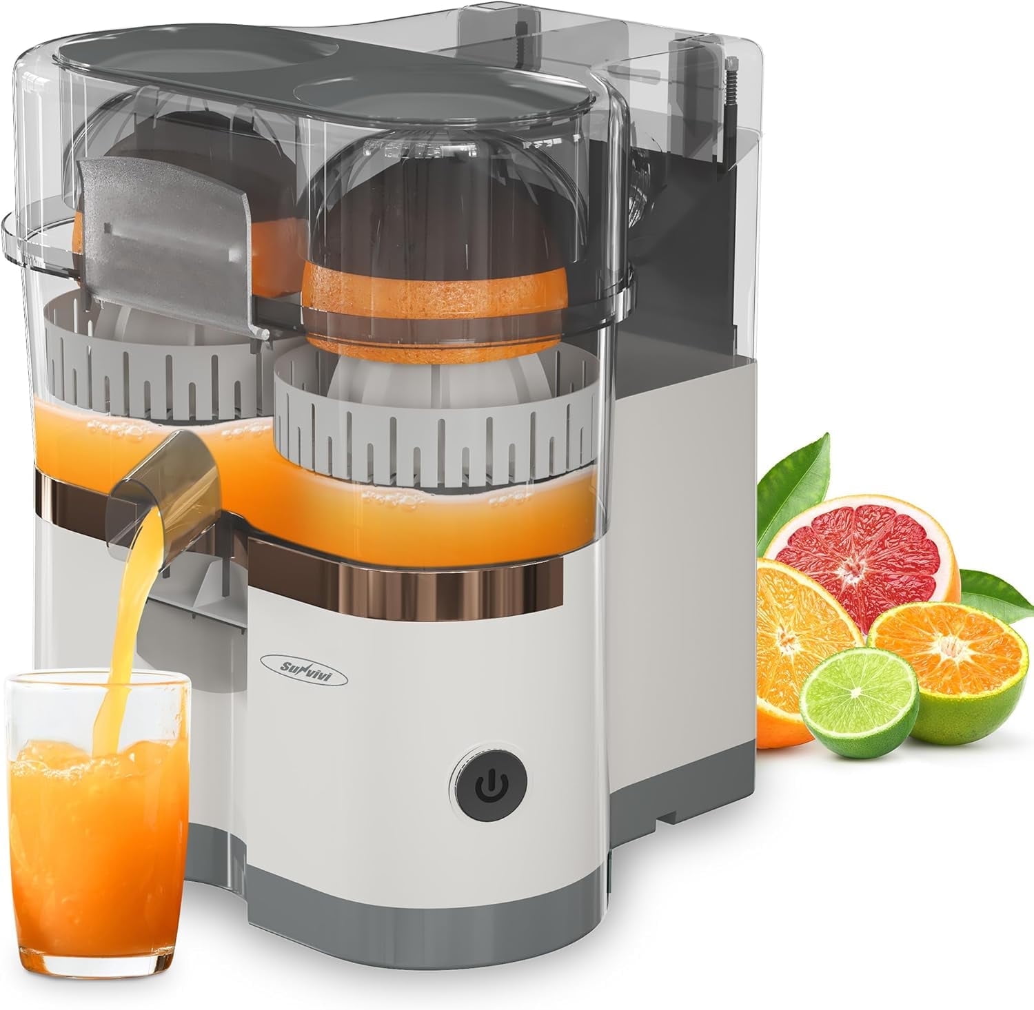 Sunvivi Dual-Head Electric Citrus Juicer, Rechargeable Juicer Machine with USB Charging ...
