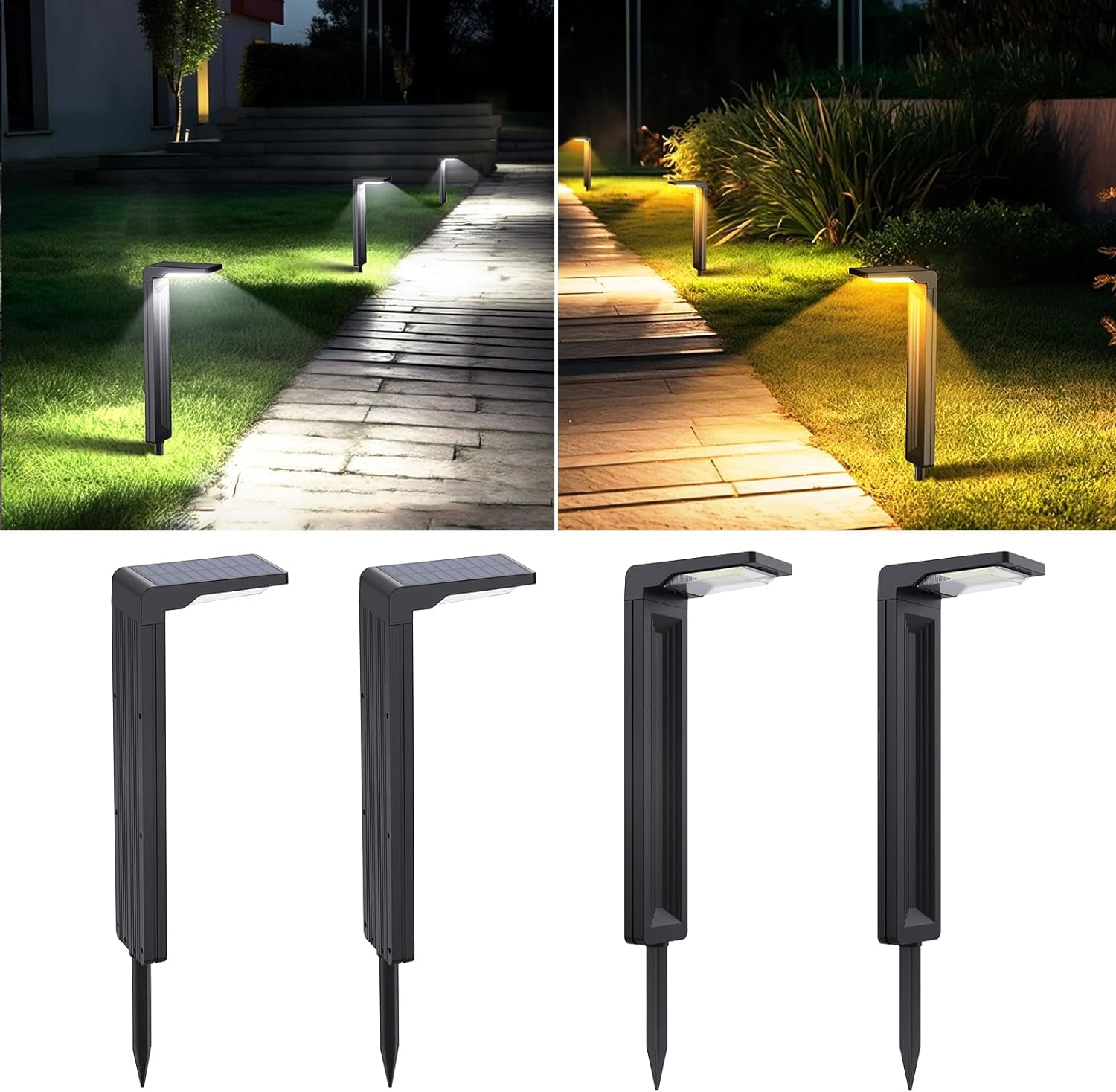 Sunvivo Solar Pathway Lights,2 Modes(Cold White/Warm White),Bright ...