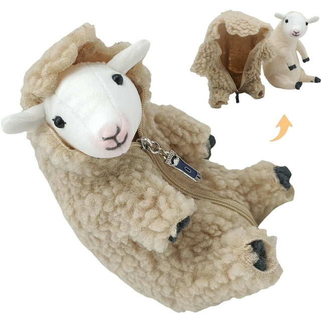 Sunwanar 6in Shaved Sheep Plush Toy Cute Funny Lamb Stuffed Animal ...