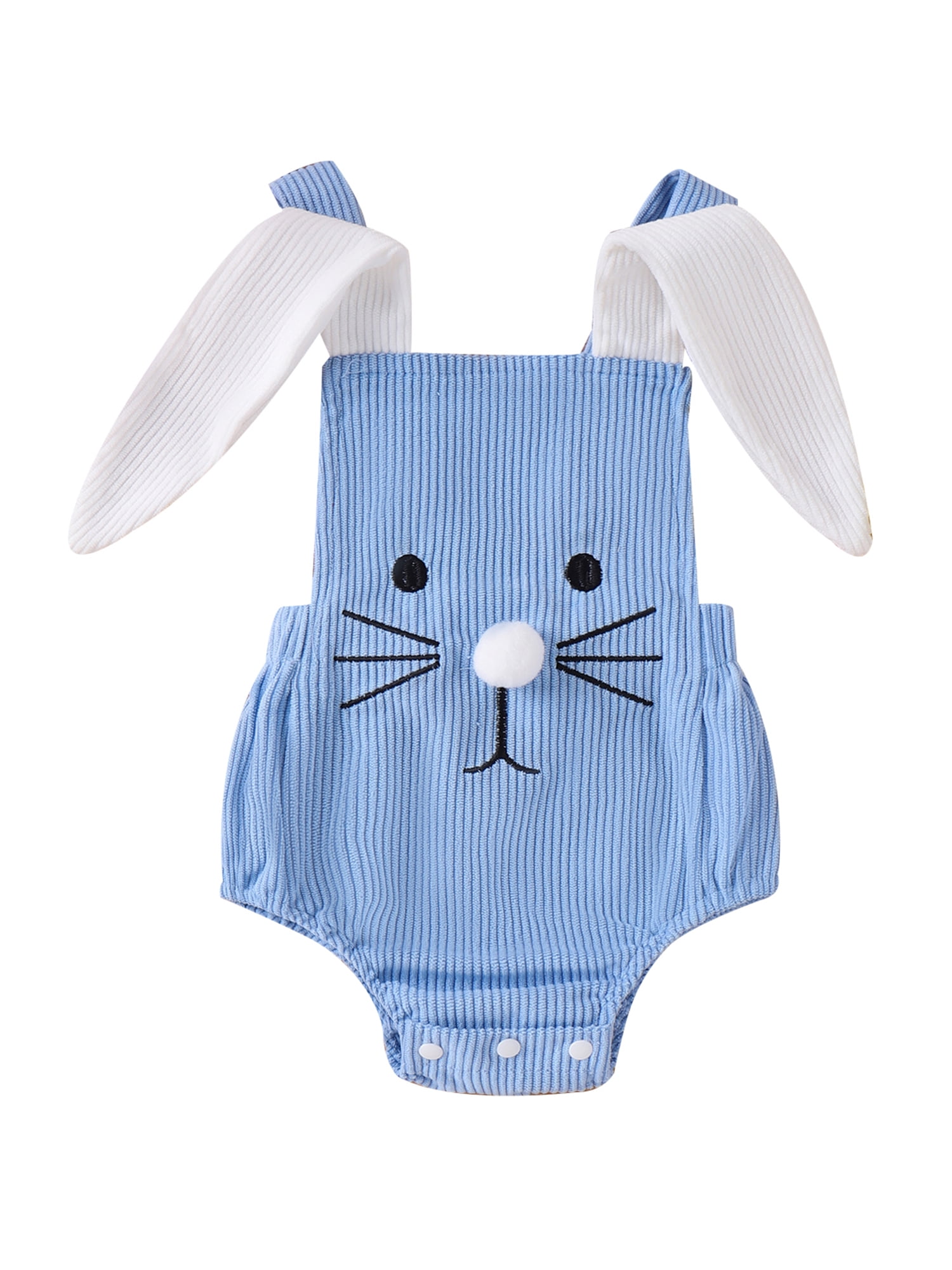 Sunwanar Baby Girl Boy Easter Outfits Newborn Infant Rabbit Romper Corduroy Bunny Ears Jumpsuit ...