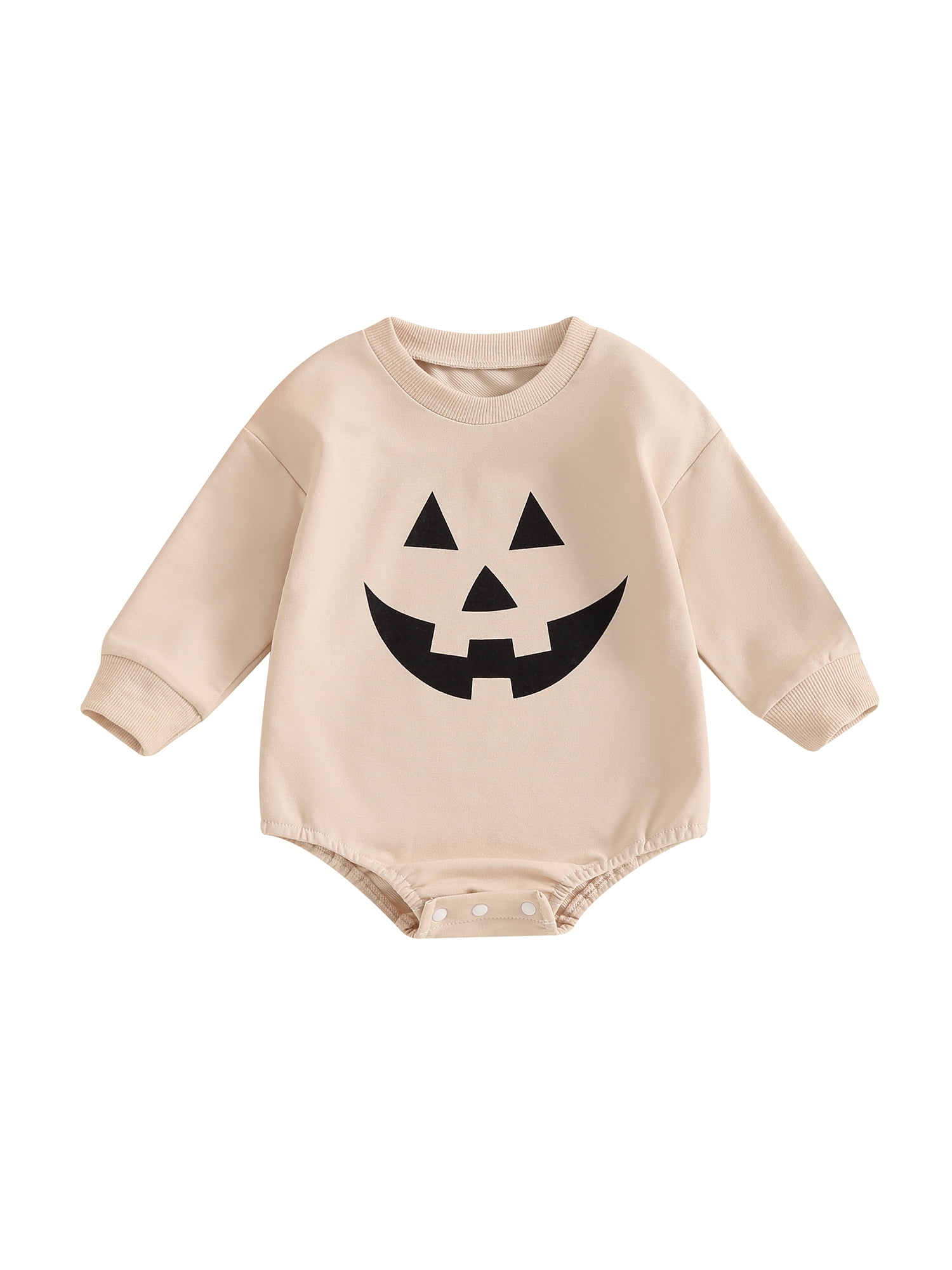 Sunwanar Baby Girl Halloween Clothes Pumpkin Print Sweatshirt Romper Bubble one-piece Cute Fall ...