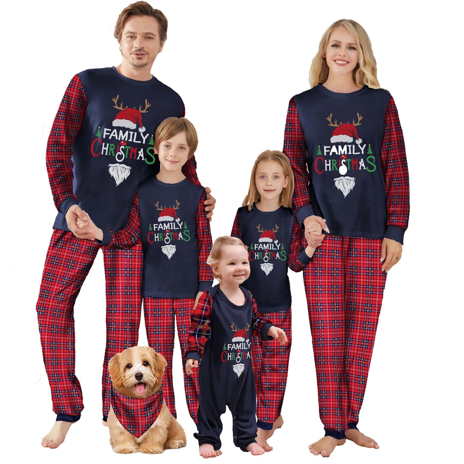 Sunwanar Family Christmas Pjs Matching Sets Elk Christmas Matching ...
