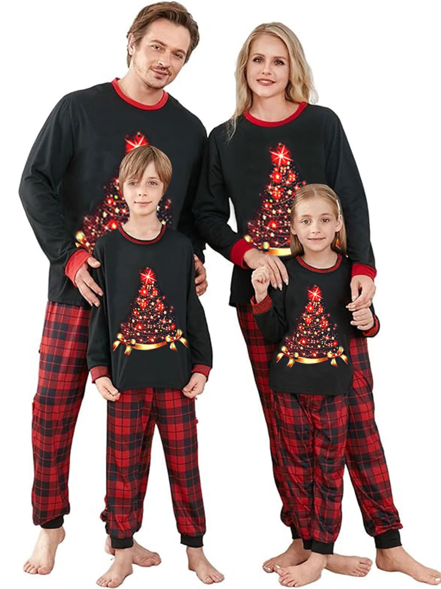 Sunwanar Family Christmas Pjs Matching Sets Elk Christmas Matching ...