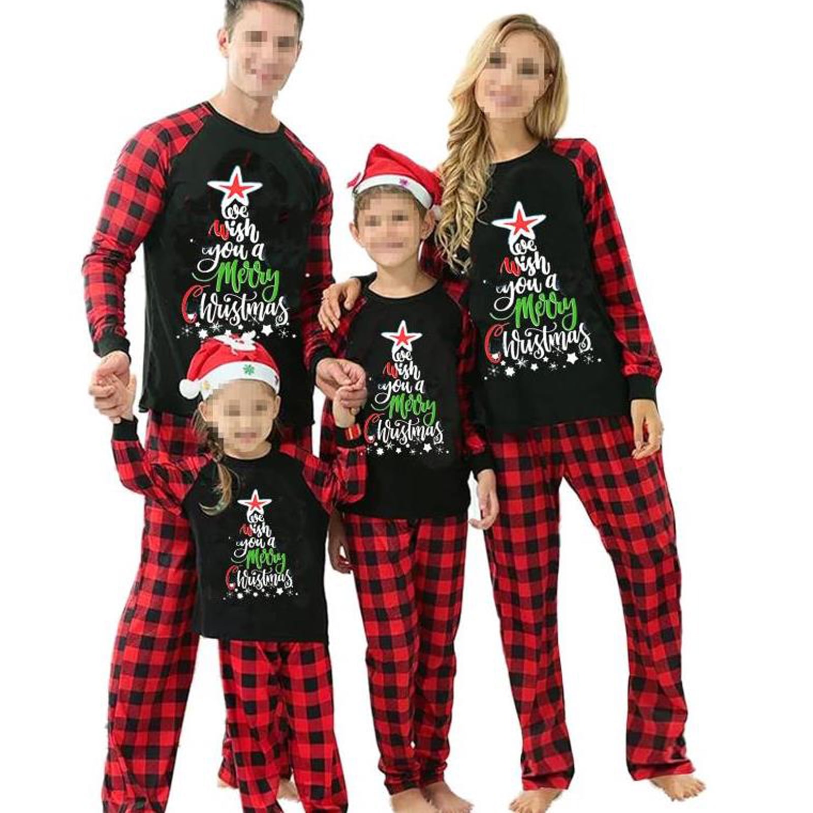 Sunwanar Family Christmas Pjs Matching Sets Plaid Christmas Matching ...