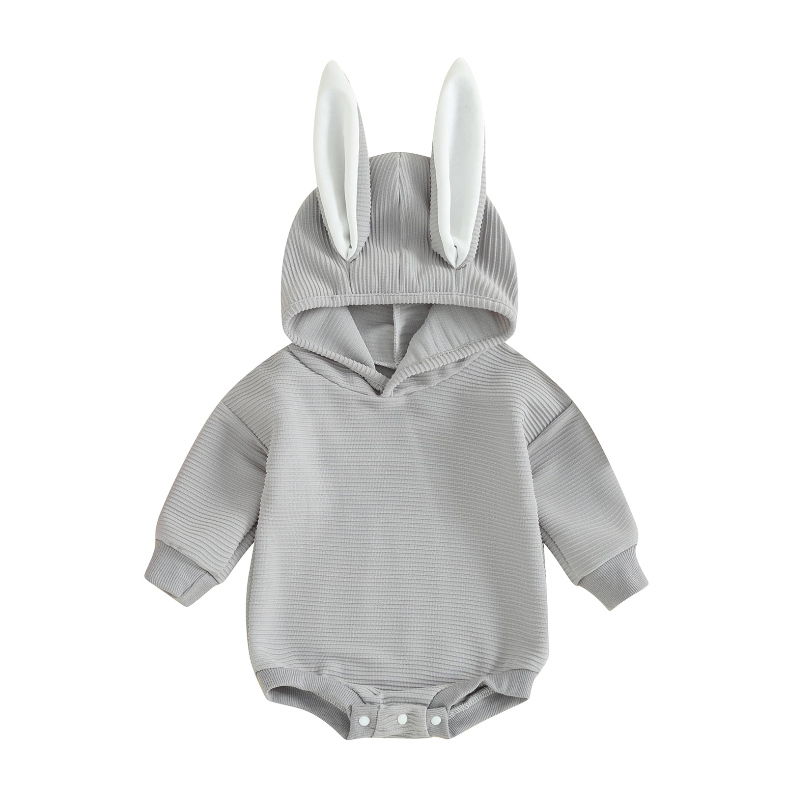 Sunwanar Infant Baby Easter Hood Jumpsuit Letter Bunny Print Long ...