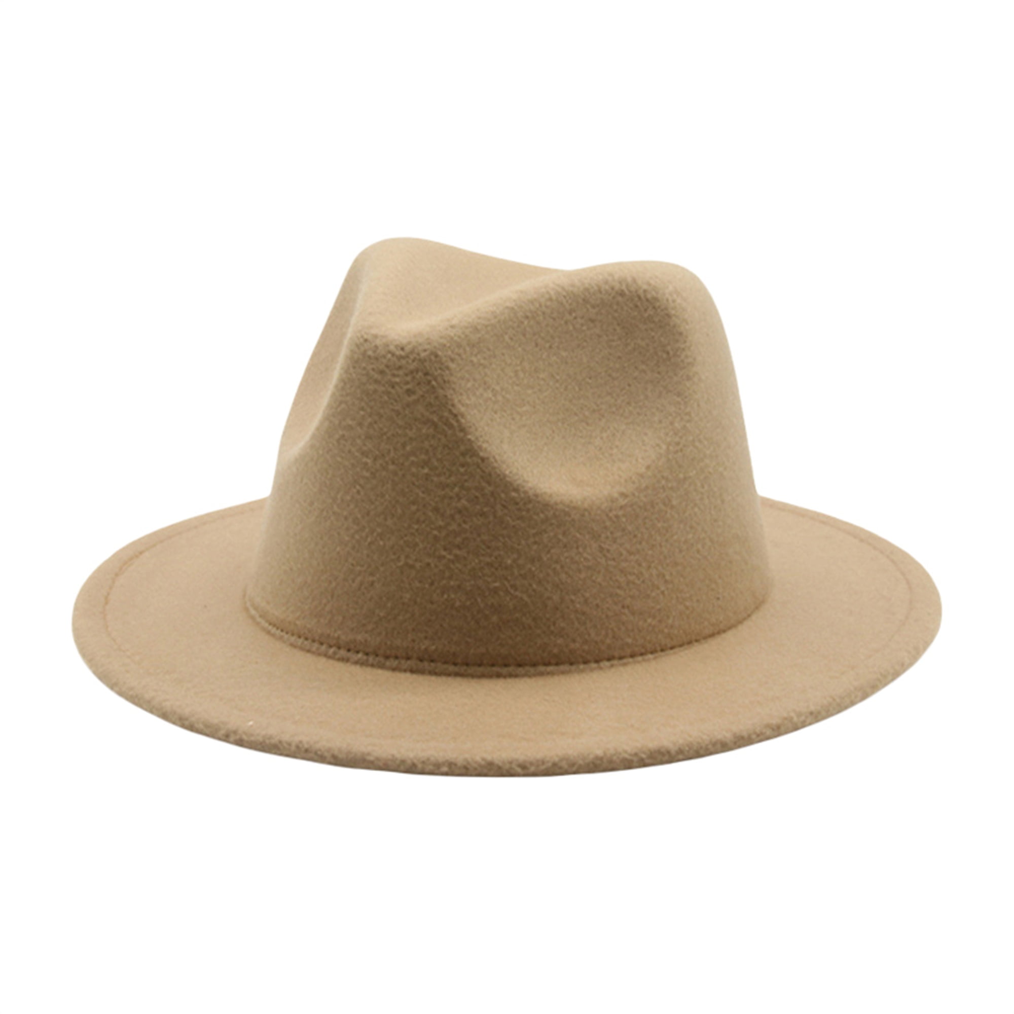Sunwanar Kid Fedora Hat Solid Color Children Jazz Hats Classic Wide ...