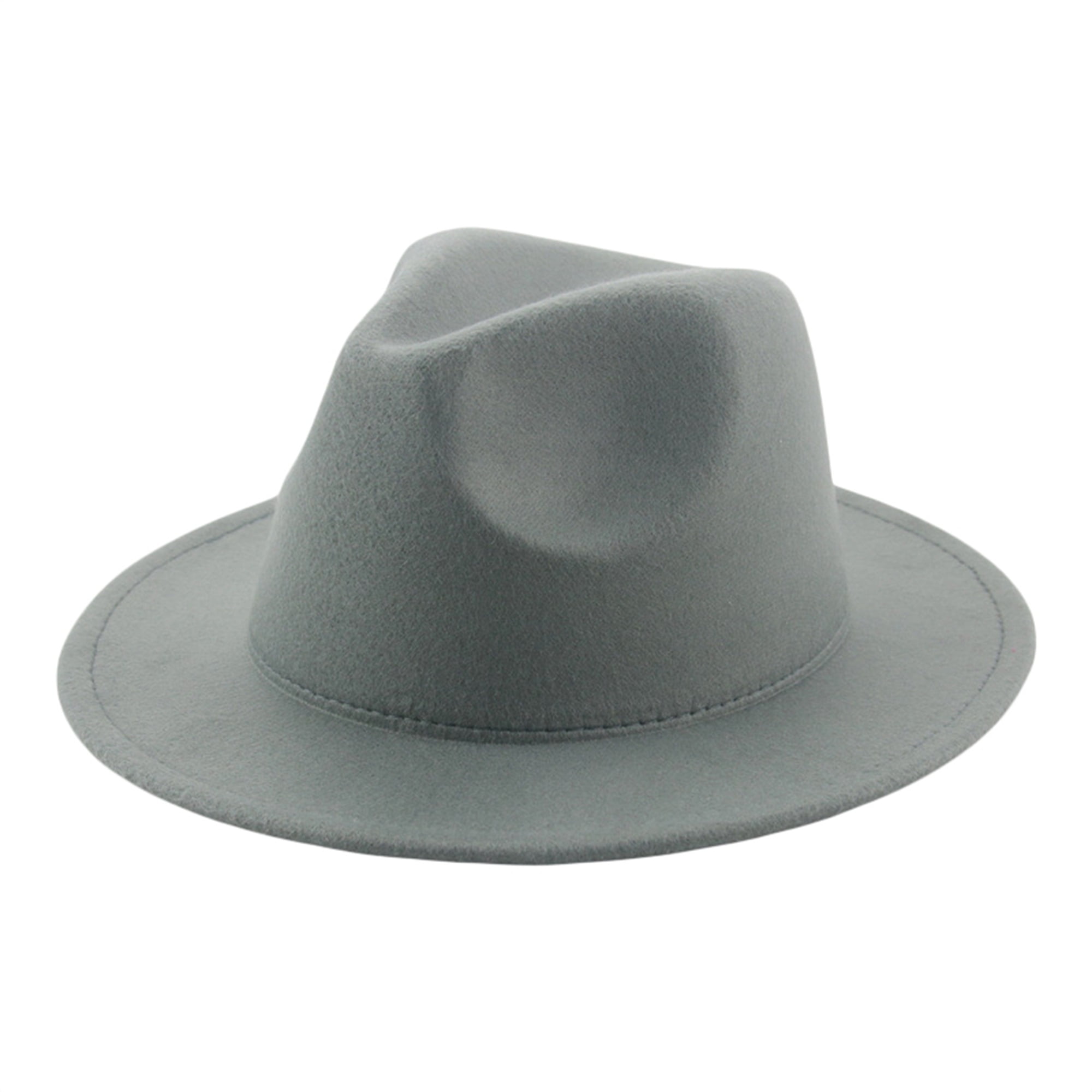 Sunwanar Kid Fedora Hat Solid Color Children Jazz Hats Classic Wide ...