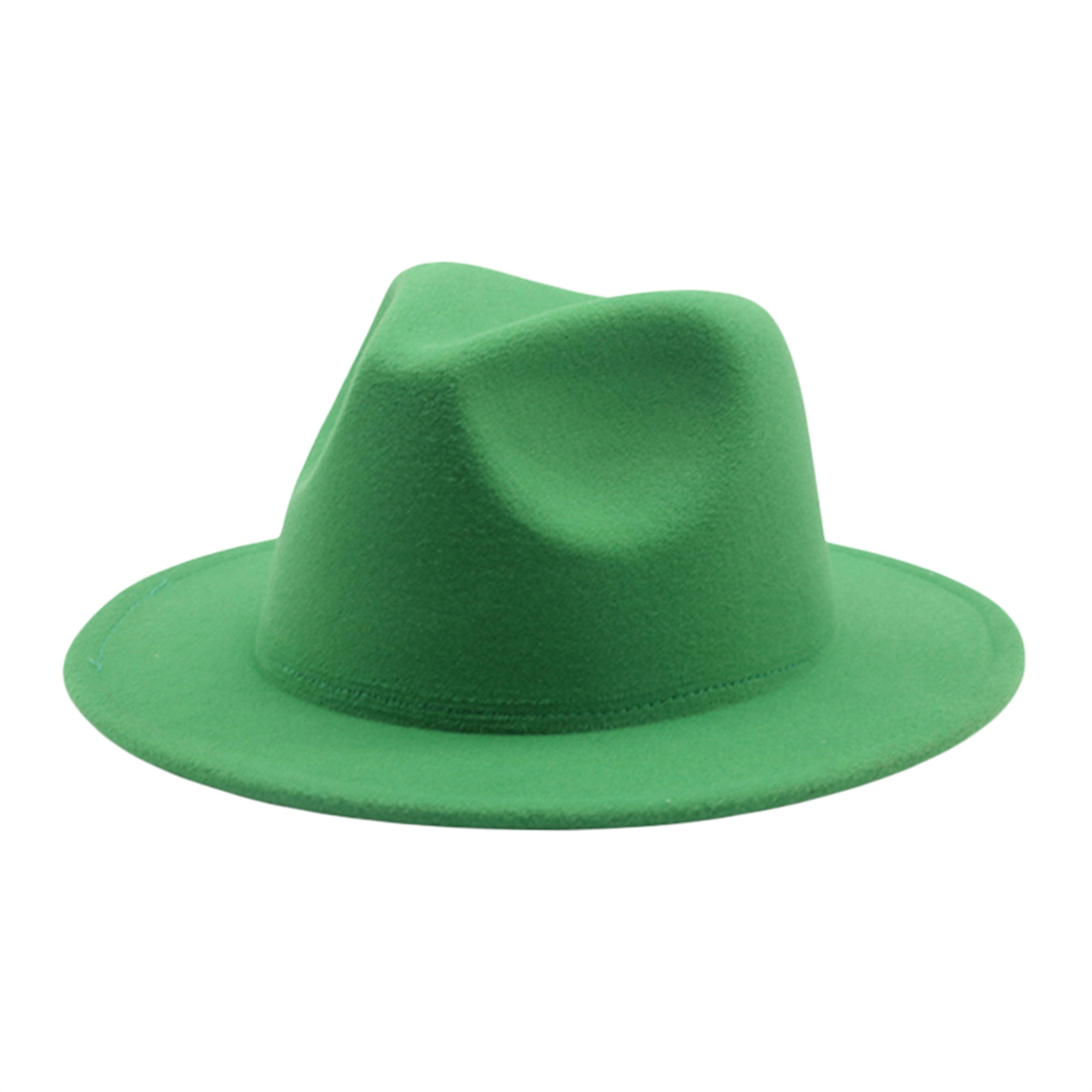 Sunwanar Kid Fedora Hat Solid Color Children Jazz Hats Classic Wide ...