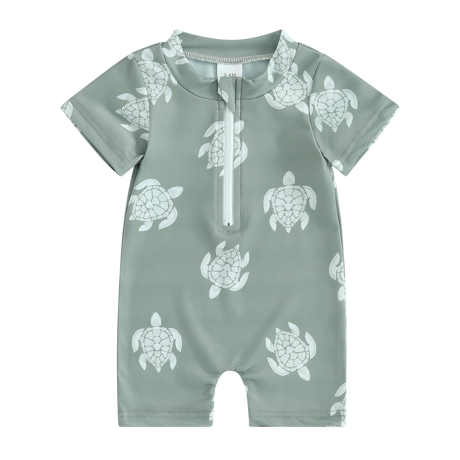 Sunwanar Kids Boys Summer Swimsuit Casual Turtle Print Short Sleeve ...