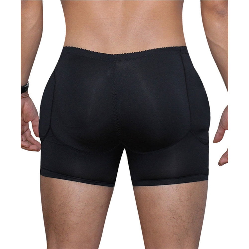 Sunwanar Men Black Brief Padded Butt Booster Enhancer Hip-up Boxer High Waist Skinny Panties ...